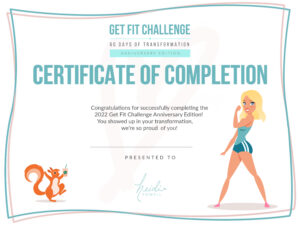 Get Fit Challenge Certificate - SEP 20222 - Heidi Powell